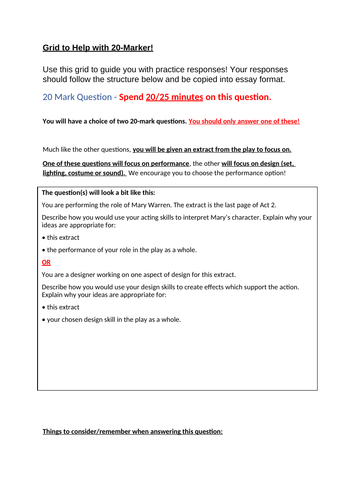 AQA GCSE DRAMA - Component 1 - Section B - SET TEXT. The Crucible ...