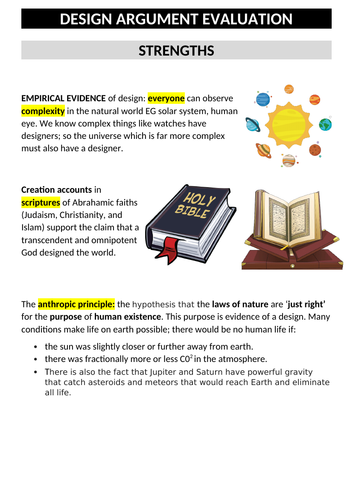 EVALUATE DESIGN ARGUMENT | Teaching Resources