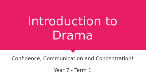 Introduction to Drama Skills and Techniques - Scheme of Work. KS3 Drama ...