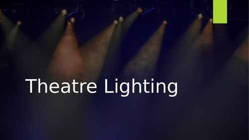 GCSE/A-LEVEL - Sound and Lighting Design - Lessons. | Teaching Resources