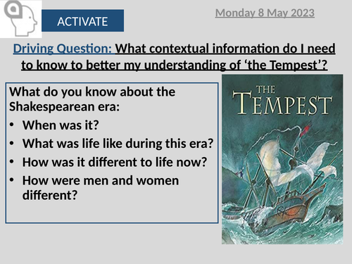 KS3 Shakespeare Tempest Scheme of Work | Teaching Resources