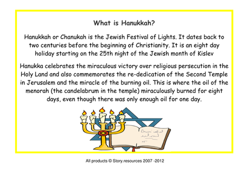 HANUKKAH TEACHING RESOURCE FESTIVALS EYFS KS1 | Teaching Resources