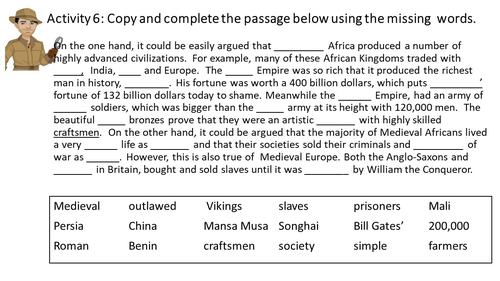 Medieval African Empires & Kingdoms - Worksheet Version | Teaching ...