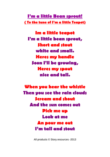 TITCH TEACHING RESOURCE STORY SACK GROWING EYFS KS1 SPRING | Teaching ...