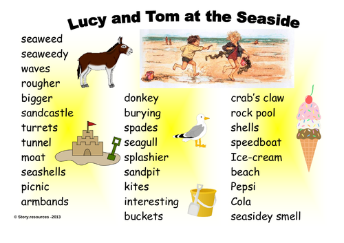 LUCY AND TOM AT THE SEASIDE STORY BOOK RESOURCES EYFS KS1 | Teaching ...