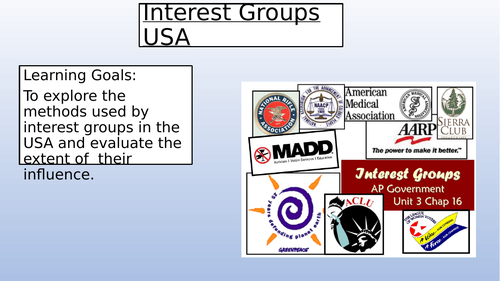 Interest Groups USA | Teaching Resources
