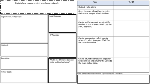 AQA Computer Science Revision Worksheets | Teaching Resources