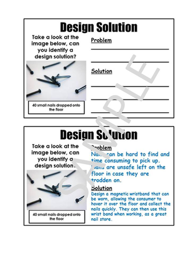 Design Solution DT Cover Work / Starter Activities | Teaching Resources