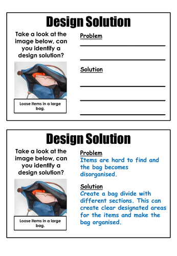 Design Solution DT Cover Work / Starter Activities | Teaching Resources