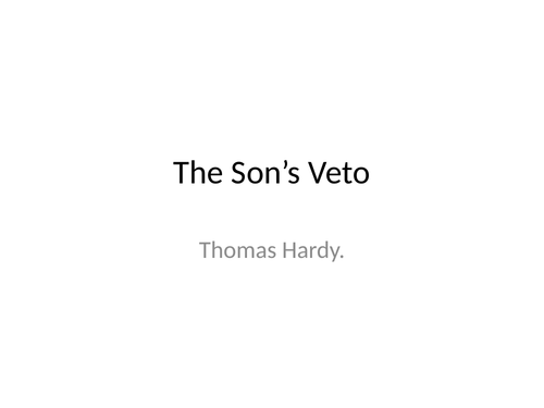 The Son's veto - Cambridge Stories of Ourselves - Thomas Hardy ...