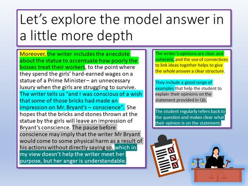 Edexcel English Language 2.0 Paper 1 Q6 | Teaching Resources