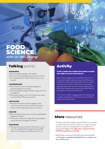 How can we improve food safety across the world? | Teaching Resources