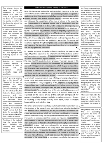 Frankenstein Chapters 1-5 Fully Annotated | Teaching Resources