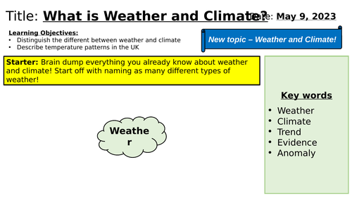 Weather and Climate - Whole Unit | Teaching Resources