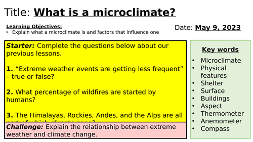 Weather and Climate - Whole Unit | Teaching Resources