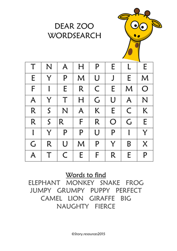 DEAR ZOO STORY BOOK RESOURCES EYFS CRATES AND STICK PUPPPETS KS1 ... DEAR ZOO STORY BOOK RESOURCES EYFS CRATES AND STICK PUPPPETS KS1 ...