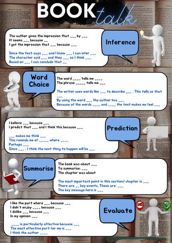 BUNDLE - Book Talk Cards KS1, LKS2, UKS2 | Teaching Resources