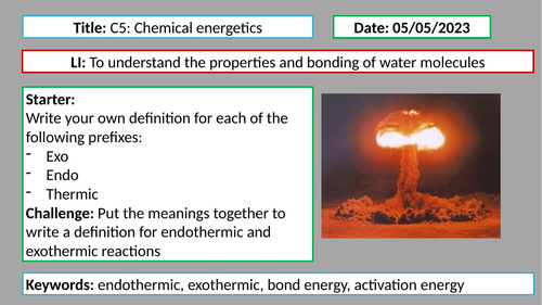 iGCSE Chemistry: Chemical energetics (complete unit) Cambridge ...