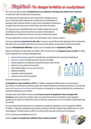 [French FFL B2-C1] Bisphénol : un danger invisible (dangers of ...