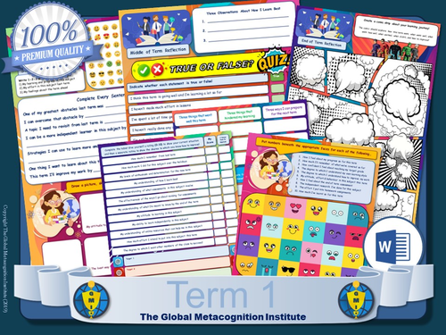 Student Reflection Worksheets (Start, Middle & End of Term) [DIRT ...