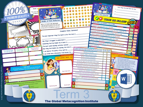 Student Reflection Worksheets (Start, Middle & End of Term) [DIRT ...