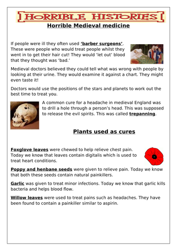 5. Medieval Medicine | Teaching Resources