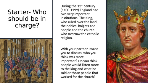 6. Henry II and Thomas Becket | Teaching Resources