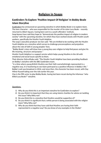 Religion and TV | Teaching Resources