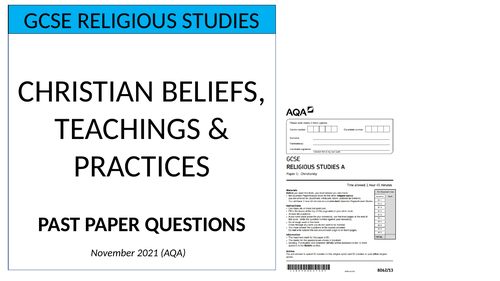 GCSE RS AQA Revision: Christianity Beliefs & Teachings | Teaching Resources