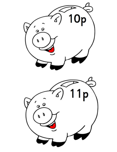 MONEY PURSES AND PIGGY BANKS HOW MUCH MONEY ? EYFS KS1 | Teaching Resources