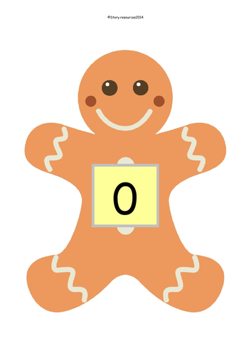 SET OF CHRISTMAS 2D SHAPES DISPLAY AND GINGERBREAD NUMBER LINE EYFS ...