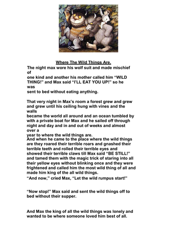 WHERE THE WILD THINGS ARE STORY BOOK RESOURCE EYFS KS1 | Teaching Resources