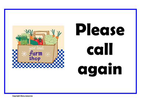 FARM SHOP ROLE PLAY SET EYFS KS1 | Teaching Resources