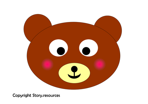 WE'RE GOING ON A BEAR HUNT FACE MASKS COLOUR AND BLACK AND WHITE SETS ...