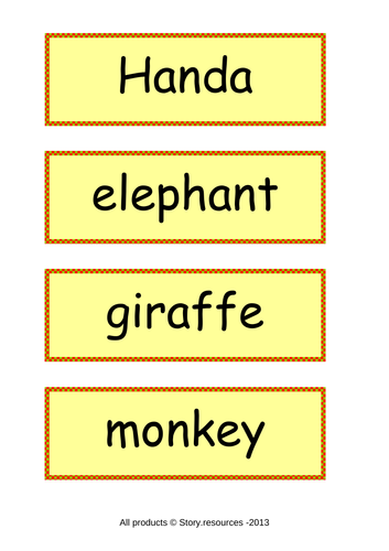 HANDA'S SURPRISE STORY BOOK TEACHING RESOURCES EYFS KS1 | Teaching ...