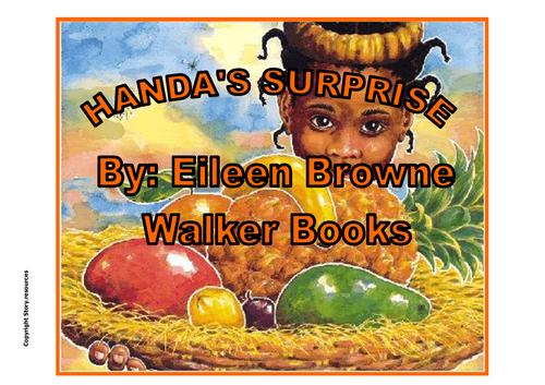 HANDA'S SURPRISE STORY BOOK RESOURCES LITERACY SET EYFS KS1 MASKS ...