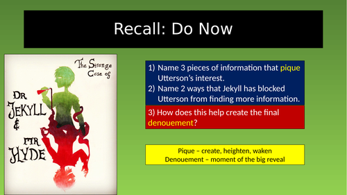 The Strange Case of Dr Jekyll and Mr Hyde | Teaching Resources