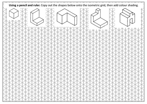 Isometric Drawing Practice | Teaching Resources Isometric Drawing Practice | Teaching Resources