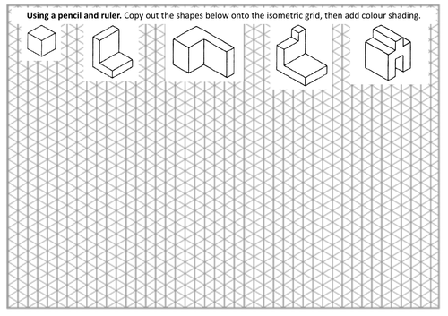 Isometric Drawing Practice | Teaching Resources