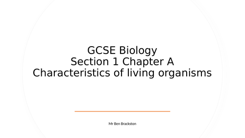 Characteristics of life GCSE Biology | Teaching Resources