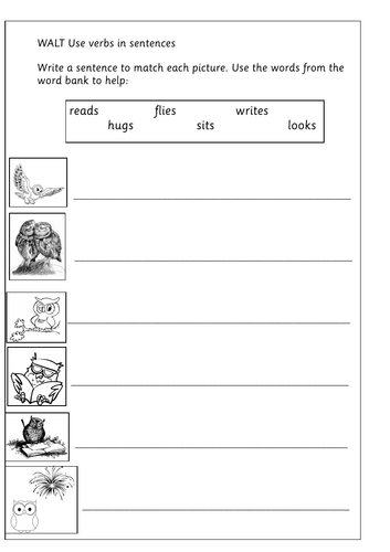 Owl verbs - links to “The owl who was afraid of the dark” | Teaching ...