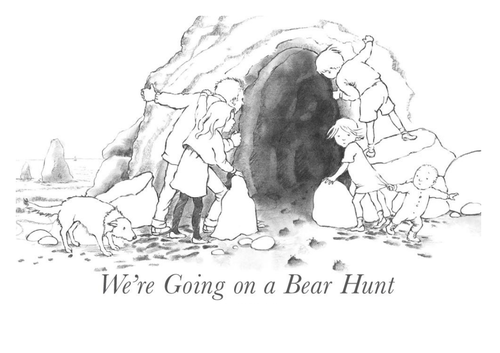 WE'RE GOING ON A BEAR HUNT STORY BOOK RESOURCES EYFS KS1 MASKS LITERACY ...