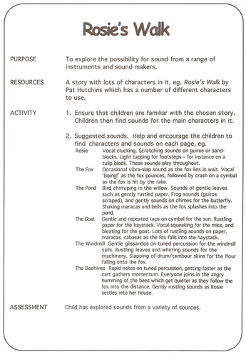 ROSIES WALK STORY BOOK RESOURCE EYFS KS1 PREPOSITIONS LITERACY ...