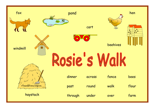 ROSIES WALK STORY BOOK RESOURCE EYFS KS1 PREPOSITIONS LITERACY ...