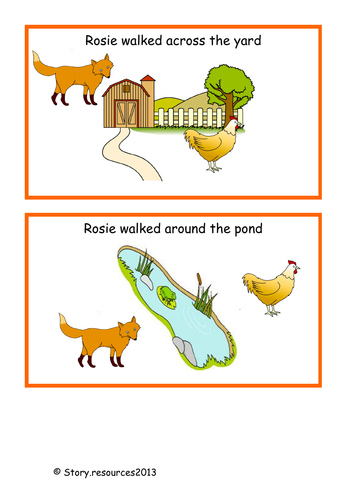 ROSIES WALK STORY BOOK RESOURCE EYFS KS1 PREPOSITIONS LITERACY ...
