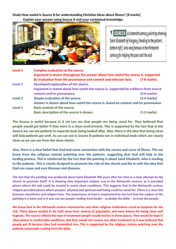 MEDICINE THROUGH TIME SUGGESTED ANSWERS AQA GCSE HISTORY | Teaching ...