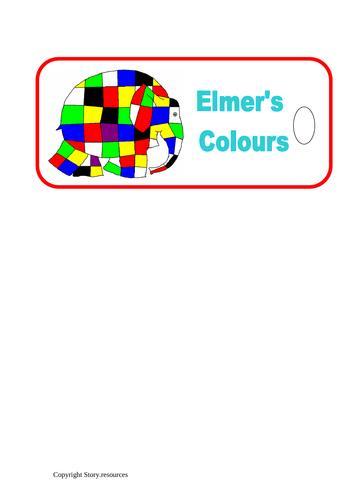 ELMER THE ELEPHANT COLOURS STORY BOOK RESOURCE LITERACY EYFS KS1 ...