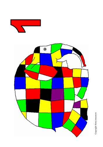 ELMER THE ELEPHANT COLOURS STORY BOOK RESOURCE LITERACY EYFS KS1 ...
