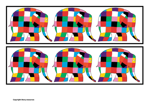 ELMER THE ELEPHANT COLOURS STORY BOOK RESOURCE LITERACY EYFS KS1 ...