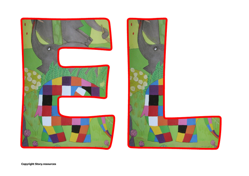ELMER THE ELEPHANT COLOURS STORY BOOK RESOURCE LITERACY EYFS KS1 ...